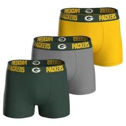 Boxershorts NFL "Boxershort NFL 3pk Boxers 3er Pack", Damen, Gr. L, bunt (gr&uuml;n bay packers), Obermaterial: 95% Baumwolle CO. 5% Elasthan EL., Unterhosen