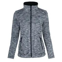 Strickfleecejacke DEPROC ACTIVE "WILLMORE NEW I WOMEN", Damen, Gr. 36 (S), wei&szlig; (sanftes wei&szlig;), 90% Polyester; 10% Wolle, tailliert, gerader Abschluss, Jacken, in edler Optik