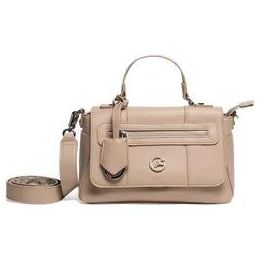 Schultertasche GATTINONI "Denise Soft Flap Bag Damen", Damen, Gr. B/H/T: 17cm onesize, beige, PVC, Polyurethan, Taschen Schultertasche, Schultertasche Damen, Abendtasche, Fashion, Lifestyle, Sale