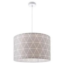 Paco Home Pendelleuchte "Stella 401", wei&szlig;, 1, &Oslash; 45,5cm H: 27cm, Leuchten, Deckenlampe Wohnzimmer Schlafzimmer H&auml;ngelampe Skandi Rauten E27, Pendelleuchte
