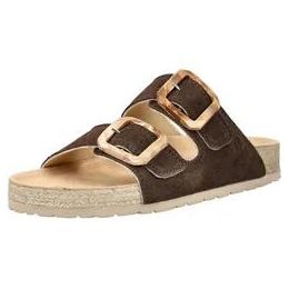 Pantolette Rohde "Rohde Pantoletten Veloursleder", Damen, Gr. 37, mocca, Veloursleder, Schuhe Pantolette