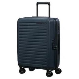 Hartschalen-Trolley Samsonite "RESTACKD", Gr. B/H/T: 40cm x 55cm x 20cm 39 l, midnight, Polypropylen, Koffer, mit fester Trennwand und verstellbaren Packgurten