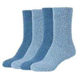 Socken Camano "4er Pack", Damen, Gr. 39-42, ashley blau, 98% Polyester, 2% Elasthan, uni, Socken Socken