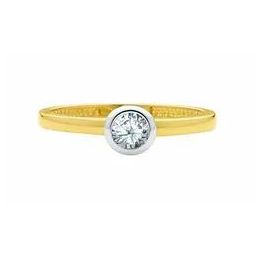 Adelia&acute;s Solit&auml;rring ADELIA ́S "Solit&auml;rring 333 Gold ( 8K ) mit Zirkonia &ndash; Goldring Diamant" Gr. 56, silber, Fingerringe, Damen, 56, Gold, Goldring Diamant