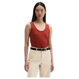 Marc O'Polo T-Shirt MARC O'POLO "aus Slub-Jersey", Damen, Gr. L, tall poppy, Obermaterial: 100% Baumwolle, unifarben, regular fit, normaler Saum, Shirts T-Shirt