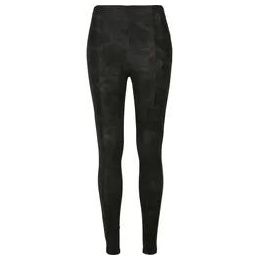 Leggings Urban Classics "Urban Classics Damen Ladies Washed Faux Leather Pants", Damen, Gr. 5XL, US-Gr&ouml;&szlig;en, schwarz, 85% Polyester, 15% Elasthan, unifarben, slim fit, Hosen Leggings