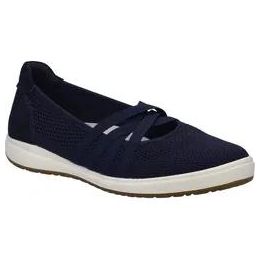 Ballerina Josef Seibel "Caren 67, indigo", Damen, Gr. 41, blau (indigo), Obermaterial: 80% Rindsleder Leather cow. 20% Textilmaterial TEXMAT., Schuhe Ballerina