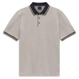 Poloshirt Bugatti, Herren, Gr. 4XL, 40, beige, 100% Baumwolle, unifarben, normal, ohne Ausschnitt, Shirts, Modern Fit aus reiner Baumwolle