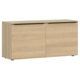 Kommode Tom Tailor HOME, light oak, B:110cm H:56cm T:42cm, Holzwerkstoff, Melamin, Spanplatte, Sideboards, Kommode, Sideboard mit 2 T&uuml;ren, Softclose,viel Stauraum mit Farbkick