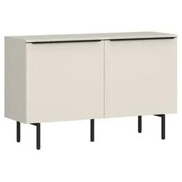 Kommode Tom Tailor HOME, light taupe, B:110cm H:72cm T:42cm, Holzwerkstoff, Melamin, Spanplatte, Sideboards, Kommode, Sideboard mit 2 T&uuml;ren, Softclose,viel Stauraum mit Farbkick