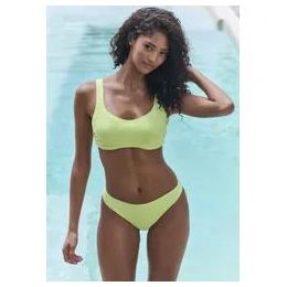 B&uuml;gel-Bikini-Top s.Oliver "Oana", Damen, Gr. 40, Cup B, limette, Microfaser, Strukturmuster, Bikini-Oberteile, mit Strukturmuster