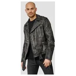 Lederjacke Trueprodigy "Geralt mit &Ouml;sen und Waschung", Herren, Gr. M, schwarz, Obermaterial: 100% Ziegenleder goatskin., slim fit, Jacken