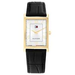 Quarzuhr Tommy Hilfiger "Ben", schwarz, goldfarben, Armbanduhren, Herren, Quarzuhr, Armbanduhr, Herrenuhr, Lederarmband, analog