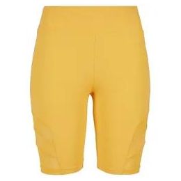 Stoffhose Urban Classics "Urban Classics Damen Ladies High Waist Tech Mesh Cycle Shorts", Damen, Gr. M, US-Gr&ouml;&szlig;en, magicmango, 80% Polyimid, 20% Elasthan, unifarben, skinny fit, Hosen Stoffhose