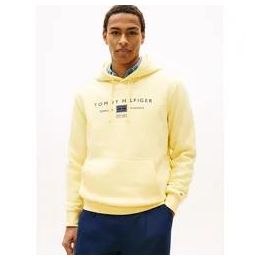 Hoodie Tommy Hilfiger "BRAND LOVE TR MONO STACK", Herren, Gr. S, citronella, Sweatware, Obermaterial: 100% Baumwolle, regular fit normal, Rippb&uuml;ndchen, Sweatshirts Hoodie