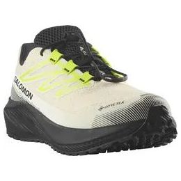 Laufschuh Salomon "AERO FLOW GRVL GORE-TEX", Herren, Gr. 47, vanilla ice, schwarz, acid lime, Synthetik, Textil, Schuhe Laufschuh, wasserdicht