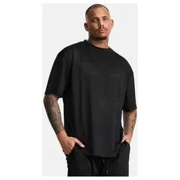 Oversize-Shirt Trueprodigy "Daniel Logo Print Oversized Rundhals Meshware", Damen, Gr. S, schwarz, Obermaterial: 100% Polyester PES., Rundhals, Shirts