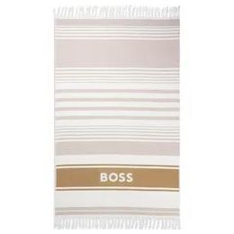 Handtuch BOSS, medium beige 260, B:70cm L:140cm, Jacquard, Baumwolle, Handt&uuml;cher