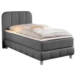 Boxbett Home Affaire, anthrazit, B:107cm L:207cm, Komplettbetten, Boxbett, inkl. Topper