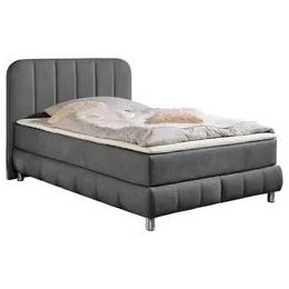 Boxbett Home Affaire, anthrazit, B:147cm L:207cm, Komplettbetten, Boxbett, inkl. Topper