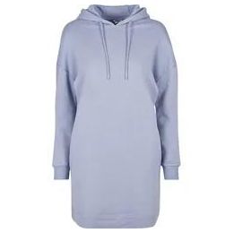 Shirtkleid Urban Classics "Urban Classics Damen Ladies Organic Oversized Terry Hoody Dress", Damen, Gr. S, US-Gr&ouml;&szlig;en, violablau, 100% Baumwolle, unifarben, oversize, ohne Ausschnitt, Kleider Shirtkleid