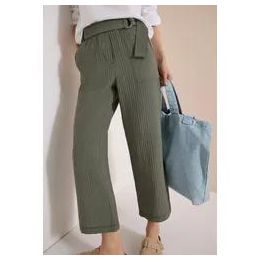 Culotte Cecil, Damen, Gr. XL, L&auml;nge 26, khaki, Stoff, 76% Viskose, 24% Polyamid, unifarben, loose fit kn&ouml;chelfrei, Hosen Culotte, High Waist