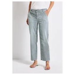Straight-Jeans Street One, Damen, Gr. 26, L&auml;nge 28, indigo stripe washed, Jeans, 92% Baumwolle, 6% Elastomultiester, 2% Elasthan, unifarben, normal, Jeans Straight-Jeans, High Waist