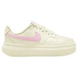 Sneaker Nike SPORTSWEAR "Court Vision Alta", Damen, Gr. 43, sail, pink foam, Leder, Synthetik, Schuhe Sneaker, inspiriert vom Design des Nike Air Force