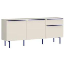 Sideboard Tom Tailor HOME, light taupe, B:165cm H:56cm T:42cm, Holzwerkstoff, Melamin, Spanplatte, Sideboards, Sideboard, Lowboard, Breite 165 cm,3 T&uuml;ren,1 Schublade, viel Stauraum