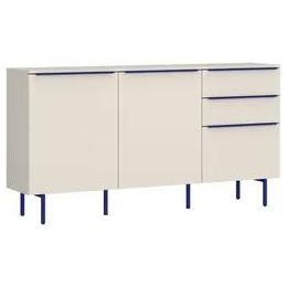 Kommode Tom Tailor HOME, light taupe, B:165cm H:74cm T:42cm, Holzwerkstoff, Melamin, Spanplatte, Sideboards, Kommode, Lowboard, Breite 165 cm,3 T&uuml;ren,2 Schubladen, viel Stauraum