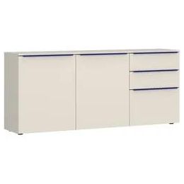 Kommode Tom Tailor HOME, light taupe, B:165cm H:74cm T:42cm, Holzwerkstoff, Melamin, Spanplatte, Sideboards, Kommode, Lowboard, Breite 165 cm,3 T&uuml;ren,2 Schubladen, viel Stauraum