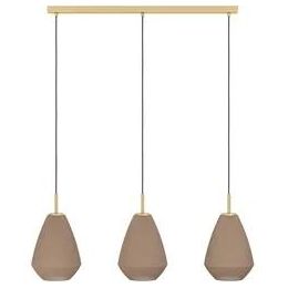 Eglo H&auml;ngeleuchte "Caprarola Pendellampe, messing, H&auml;ngeleuchte, Esszimmerlampe, Lampe", goldfarben, 3, H: 110cm, 1 Stk., Leuchten, Esszimmerlampe, H&auml;ngeleuchte mit E27 Fassung, 90 cm, H&auml;ngeleuchte