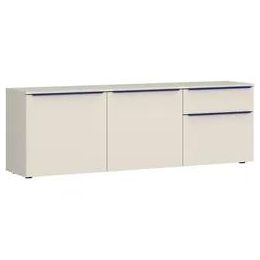 Sideboard Tom Tailor HOME, light taupe, B:165cm H:56cm T:42cm, Holzwerkstoff, Melamin, Spanplatte, Sideboards, Sideboard, Lowboard, Breite 165 cm,3 T&uuml;ren,1 Schublade, viel Stauraum