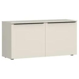 Kommode Tom Tailor HOME, light taupe, B:110cm H:56cm T:42cm, Holzwerkstoff, Melamin, Spanplatte, Sideboards, Kommode, Sideboard mit 2 T&uuml;ren, Softclose,viel Stauraum mit Farbkick