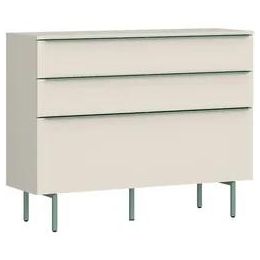 Kommode Tom Tailor HOME, light taupe, B:110cm H:89cm T:42cm, Holzwerkstoff, Melamin, Spanplatte, Sideboards, Kommode, Lowboard, Breite 110 cm,1 Klappe,2 Schubladen, viel Stauraum