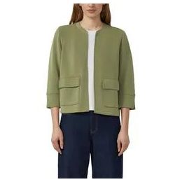 Sweatjacke s.Oliver, Damen, Gr. 34, khaki, Sweatware, Obermaterial: 47% Modal, 41% Polyester, 12% Elasthan, unifarben, normal h&uuml;ftlang, Rundhals, Sweatjacken Sweatjacke, Kurze Sweatjacke ohne Verschluss