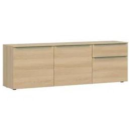 Sideboard Tom Tailor HOME, light oak, B:165cm H:56cm T:42cm, Holzwerkstoff, Melamin, Spanplatte, Sideboards, Sideboard, Lowboard, Breite 165 cm,3 T&uuml;ren,1 Schublade, viel Stauraum