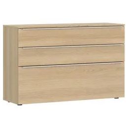 Kommode Tom Tailor HOME, light oak, B:110cm H:74cm T:42cm, Holzwerkstoff, Melamin, Spanplatte, Sideboards, Kommode, Lowboard, Breite 110 cm,1 Klappe,2 Schubladen, viel Stauraum