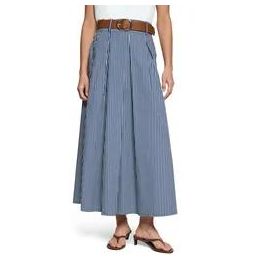 Maxirock Zero "Damen mit G&uuml;rtel", Damen, Gr. 36, dunkelblau, wei&szlig;, Obermaterial: 98% Baumwolle, 2% Elasthan. Futter: 100% diverse Faserarten, ausgestellt lang, R&ouml;cke Maxirock, G&uuml;rtel