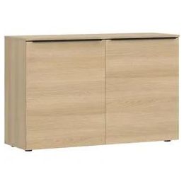 Kommode Tom Tailor HOME, light oak, B:110cm H:74cm T:42cm, Holzwerkstoff, Melamin, Spanplatte, Sideboards, Kommode, Sideboard mit 2 T&uuml;ren, Softclose,viel Stauraum mit Farbkick