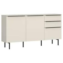 Kommode Tom Tailor HOME, light taupe, B:165cm H:74cm T:42cm, Holzwerkstoff, Melamin, Spanplatte, Sideboards, Kommode, Lowboard, Breite 165 cm,3 T&uuml;ren,2 Schubladen, viel Stauraum