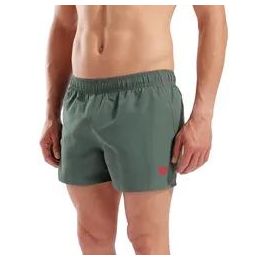 Badeshorts arena "FUNDAMENTALS X-SHORT R", Herren, Gr. M, N-Gr, sage, rot, Obermaterial: 100% Polyester, Badehosen Badeshorts