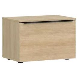 Nachtkommode Tom Tailor HOME "COLOR PUZZLE 1 Schublade mit farbigem Griff", light oak, B:55cm H:38cm T:42cm, Holzwerkstoff, Melamin, Spanplatte, Sideboards, Nachtkommode mit einer gro&szlig;en Schublade