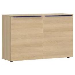 Kommode Tom Tailor HOME, light oak, B:110cm H:74cm T:42cm, Holzwerkstoff, Melamin, Spanplatte, Sideboards, Kommode, Sideboard mit 2 T&uuml;ren, Softclose,viel Stauraum mit Farbkick