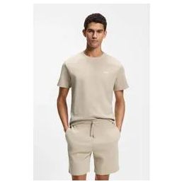 Pyjamaoberteil BOSS "Waffle T-Shirt", Herren, Gr. L, light beige 275, Obermaterial: 60% Baumwolle, 40% Polyester, regular fit, Rundhals, Shirts