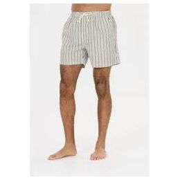 Badeshorts NOU "Enrique", Herren, Gr. S, US-Gr&ouml;&szlig;en, altwei&szlig;, 100% Polyester, gestreift, Badehosen Badeshorts, mit Quick Dry-Funktion