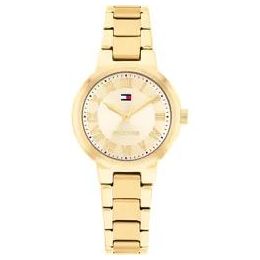 Quarzuhr Tommy Hilfiger "Becca", goldfarben, Armbanduhren, Damen, Quarzuhr, Armbanduhr, Damenuhr, Edelstahlarmband, analog