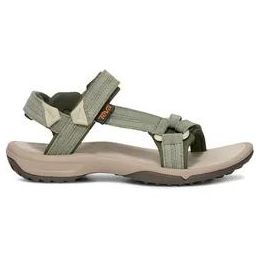Sandale Teva "TERRA FI LITE SUEDE WOMEN", Damen, Gr. 42, seagrass, Leder, Synthetik, Schuhe Sandale, mit Klettverschluss, Gummilaufsohle, aus Premium Velour-Leder