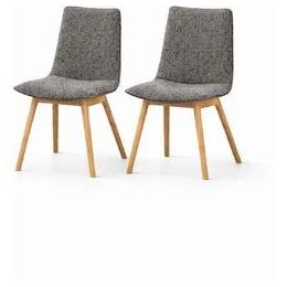 4-Fu&szlig;stuhl OTTO HOME "Ramon", braun rumi 9, eiche natur, B:46cm H:89cm T:57cm, Holzwerkstoff, Massivholz, Polyester, St&uuml;hle, mit Massivholzbeinen, verschiedenen Farben und Stoffe