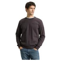 Sweatshirt Tom Tailor, Herren, Gr. S, tarmac grau, Sweatware, Obermaterial: 70% Baumwolle, 30% Polyester, unifarben, regular fit normal, Rundhals, Rippb&uuml;ndchen, Sweatshirts Sweatshirt, mit Logo Stickerei